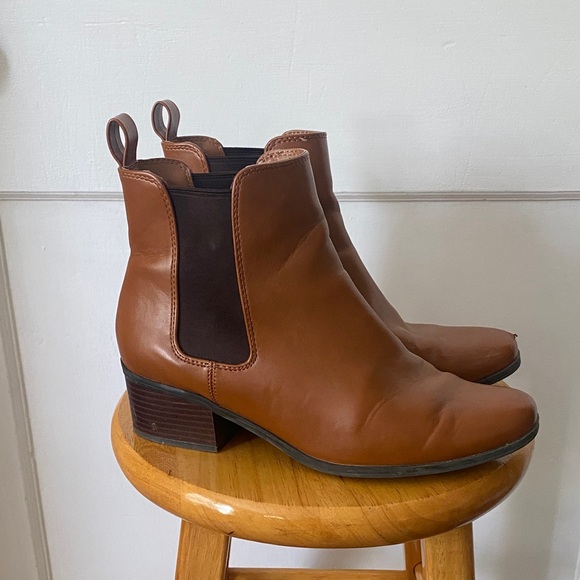 Target | Shoes | Target Tan And Brown Ankle Booties | Poshmark